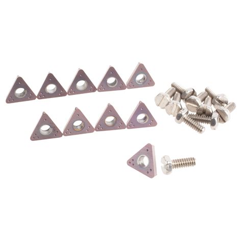 10 PK Positive Rake Bit With TiALN Coating And 048 Larger Radius