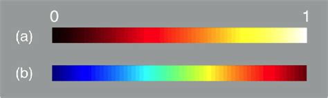 colormaps created by mathworks 3 a hot colormap and b jet colormap download scientific