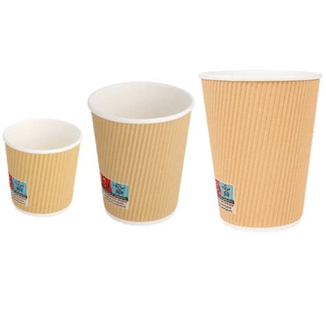 GOBELETS BOISSONS CHAUDES DOUBLE PAROI ONDULÉ 360ML 240ML ET 120ML AVEC