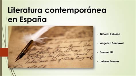 Literatura contemporanea en españa YouTube