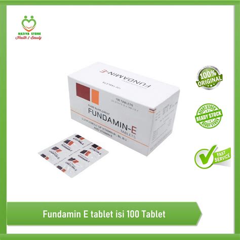 Jual FUNDAMIN E Tablet Isi 25strip X 4tablet Harga Per Box Shopee