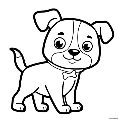 Coloriage Chien Trop Mignon Avec De Beaux Yeux Dessin Chien à imprimer