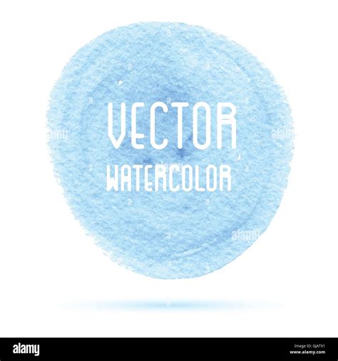 Blue Watercolor Stain Isolated On White Background Vector Illustration