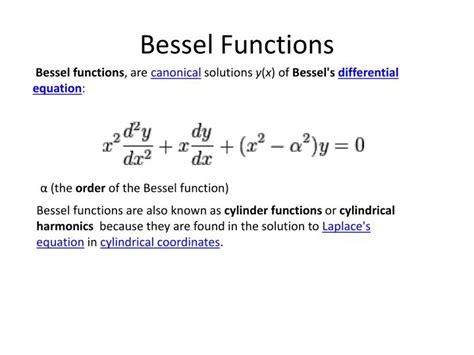 ppt bessel functions powerpoint presentation free download id 2865857