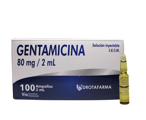 Gentamicina 80 Mg 2 ML Drotafarma