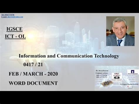 16 IGCSE ICT OL FEBRUARY MARCH 2020 PAPER 2 0417 21 DOCUMENT
