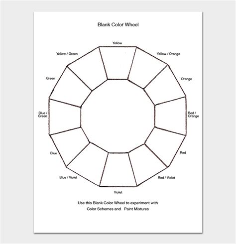 Rgb Color Wheel Hex Values Printable Blank Color Wheel