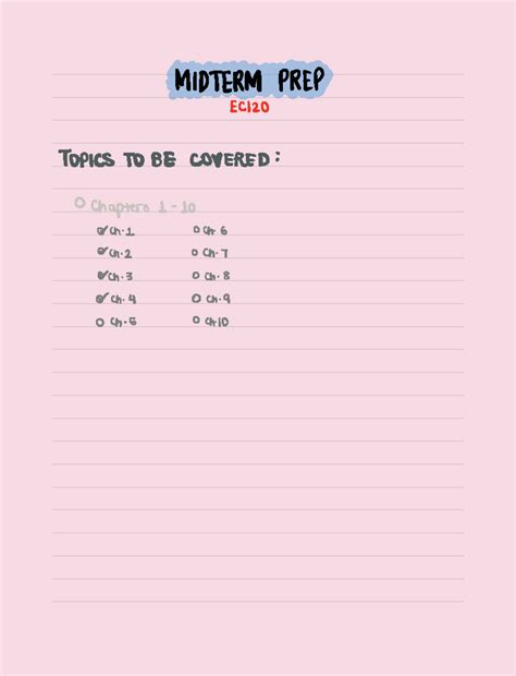 Ec Midterm Preparation Detailed Notes Midterm Prep Ec Topics