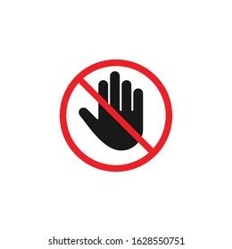 Forbidden Sign Stop Hand No Entry 스톡 벡터 로열티 프리 1628550751 Shutterstock