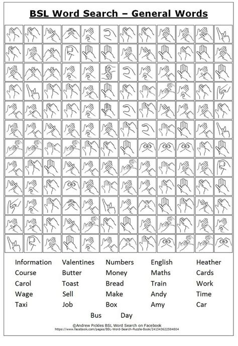 Asl Fingerspelling Word Search