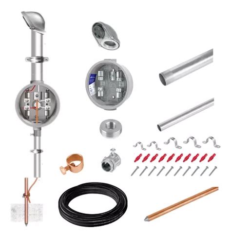 Kit Acometida Mufa Cfe De 3m Monofasico Para 127v Con Cable Meses Sin