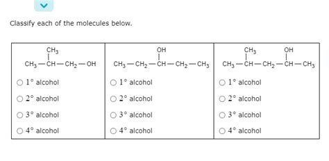 Solved Classify Each Of The Molecules Below Ch Oh Ch Oh Ch Ch