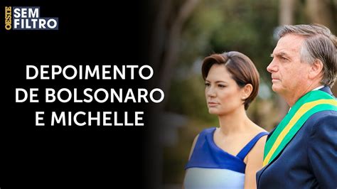 Bolsonaro Michelle e outros seis depõem simultaneamente na PF no caso