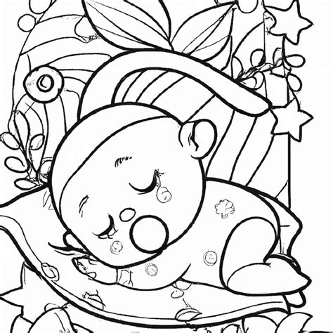 Desenhos De Beb Dormindo Para Imprimir E Colorir