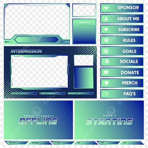 Twitch Overlay Vector Hd Png Images Twitch Overlay Template Design