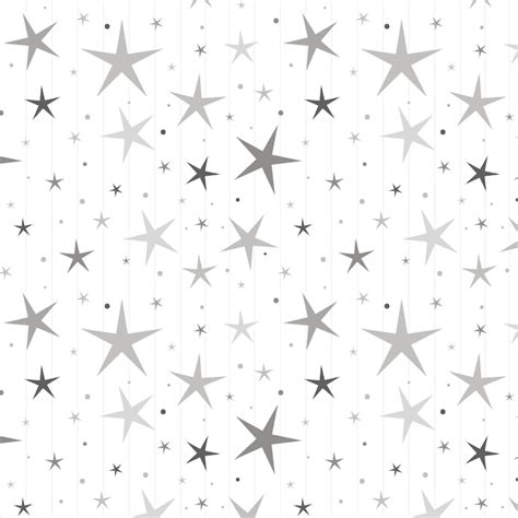 Patr N De Estrellas Plateadas De Dise O Plano Vector Gratis