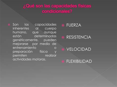 PPT Unidad II Elementos del Bienestar Físico Capacidades Físicas