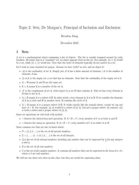 combo 2 pdf set mathematics intersection set theory