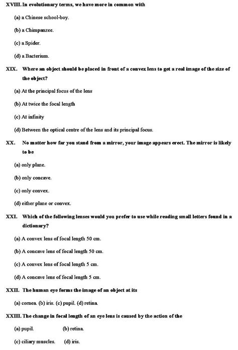 science modal test paper class 10