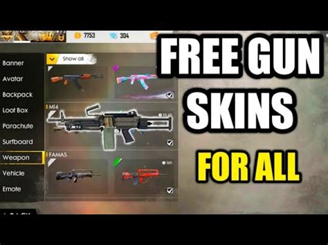 Permanent Gun Skins Gift From Free Fire How To Get Permanent Gun