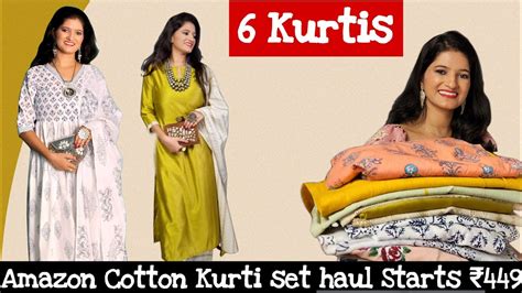 Amazon Kurti Set Haul Cotton Kurta Set Haul Festive Wear Haul