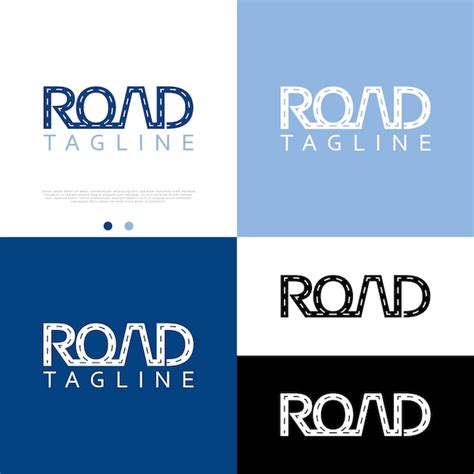 Diseño de logotipo de palabra de carretera con paquete completo