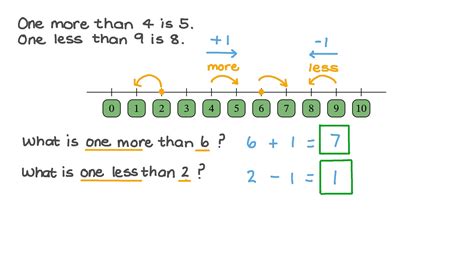 question video identifying one more or less than a given number using a number line nagwa