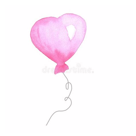 Forma Card Aca De Bal O Rosa Ilustra O Pintada Manualmente