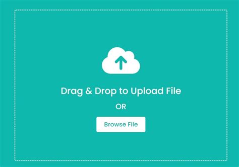 drag and drop file upload using html and javascript code