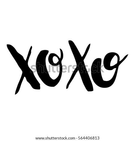 Hand Drawn Lettering Xoxo Vector Art Stock Vector Shutterstock