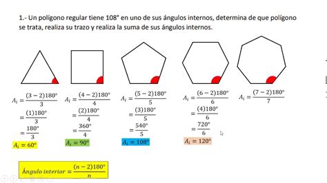 Controla ángulo interior polígonos definiciones fórmulas y ejemplos