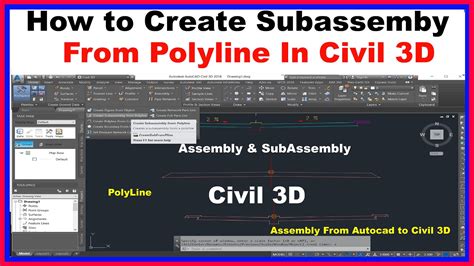 How To Create Assembly Form Poly Line In Civil 3D Convert Autocad