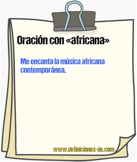30 Oraciones Con Africana
