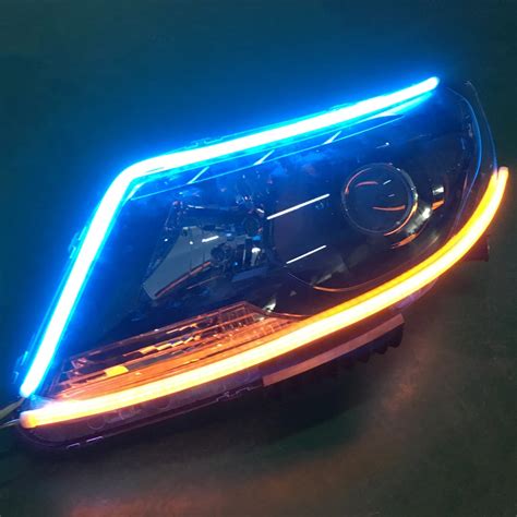2pcs 60cm LED DRL Signal Turn LED Light DRL LED Strip Light Flexible