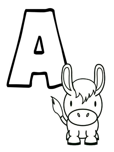 Abécédaire animaux à imprimer Alphabet à colorier Coloriage alphabet