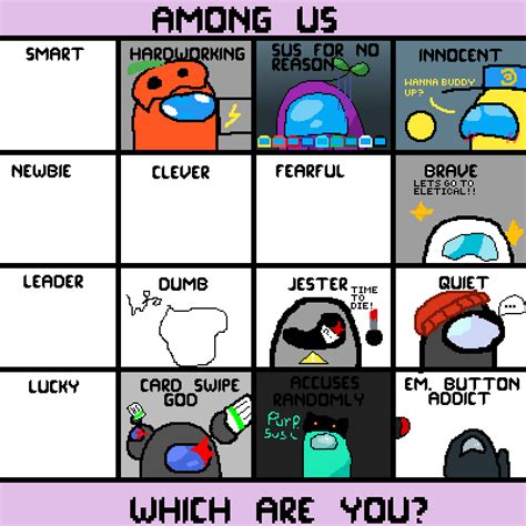 Edición Among Us Roles Herramienta gratuita de dibujo en línea de