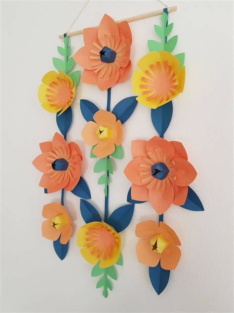 A Playful Stitch Paper Flower Wall Hanging