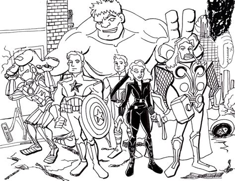 Desenho Dos Vingadores Para Colorir Coloring City