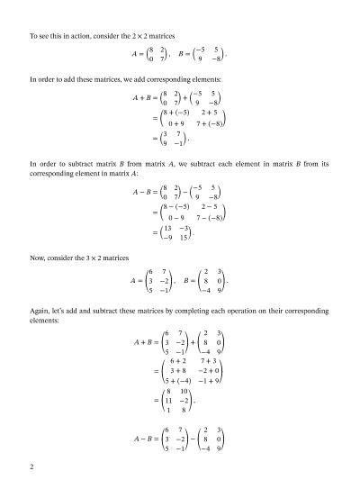 lesson adding and subtracting matrices nagwa