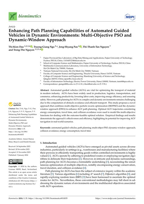 pdf enhancing path planning capabilities of automated guided vehicles in dynamic environments
