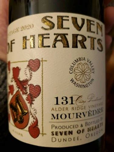Seven of Hearts Alder Ridge Vineyard Mourvèdre Vivino US