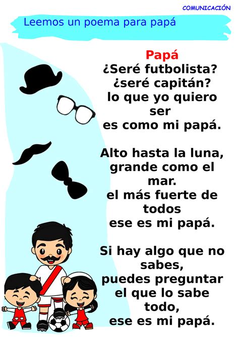 Leemos Un Poema A Papa Fichas Pap Ser Futbolista Ser Capit N