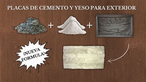 Fabricar Placas Para Exterior De Cemento Y Yeso Nueva Formula