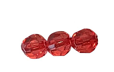 Korale okrągłe szlifowane 14 mm 4szt Czerwone Dystrybutor Kufer
