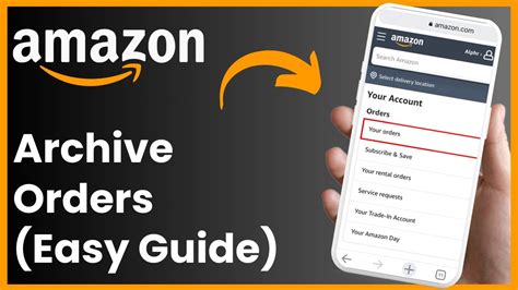 How To Archive Orders On Amazon App Youtube