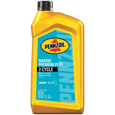 Pennzoil Marine Premium Plus 2 Cycle Synthetic Blend Motor Oil 1 Quart