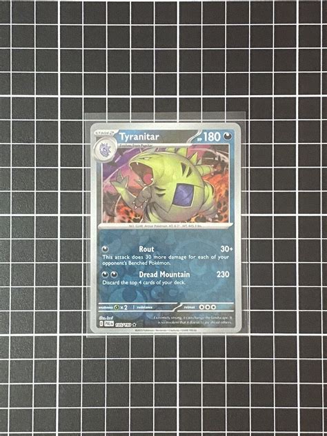 Pokémon TCG Tyranitar Scarlet Violet Paldea Evolved 135 193 Holo Rare