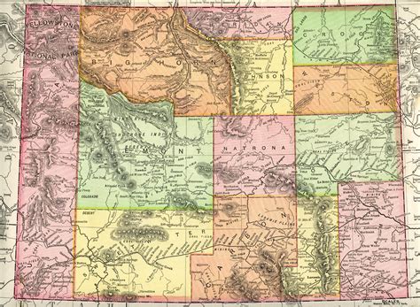 Globes Maps Home Living Historical Map Wyoming Around Home