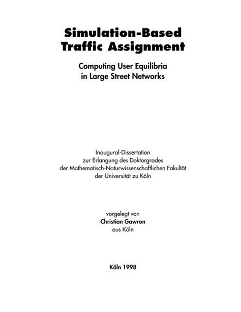 chapter four simulation based traffic assignment sumo