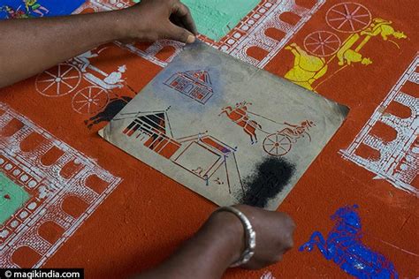 Sanjhi Lart Traditionnel Du Pochoir En Inde MAGIK INDIA
